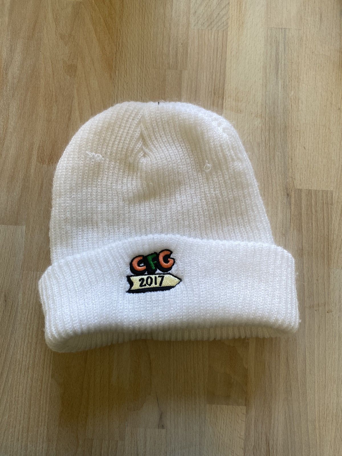 Golf Wang Camp Flog Gnaw 2017 Golf Wang Great Wang Sam Beanie White | Grailed