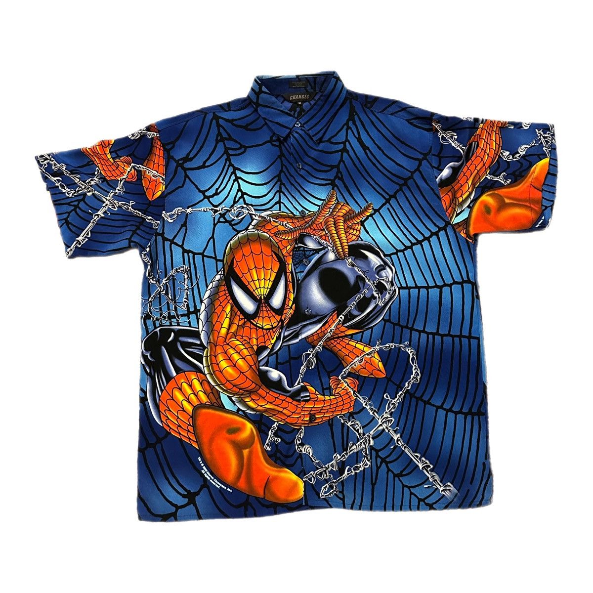 Vintage Vintage Marvel Spider-Man Button Up Shirt | Grailed