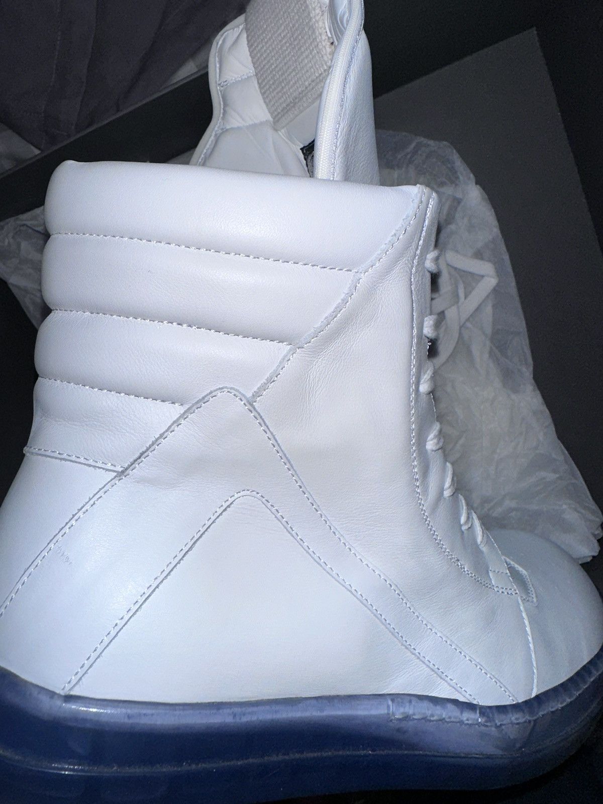 Rick Owens RICK OWENS Nublu blue transparent white Geobaskets Performa ...