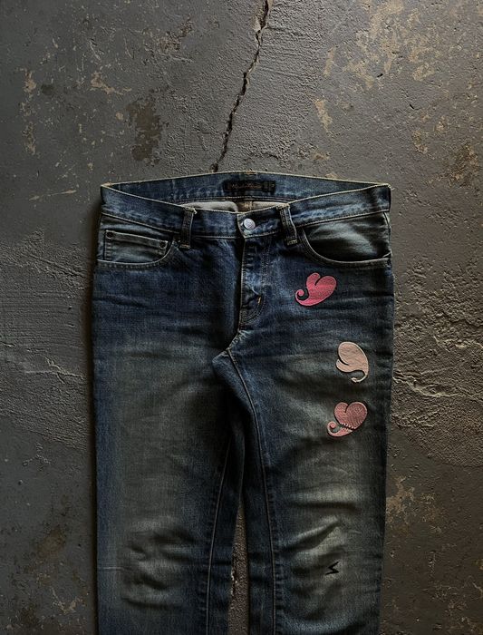 Undercover AW05 “Arts & Crafts” Heart Denim Boro Patchwork Jeans | Grailed
