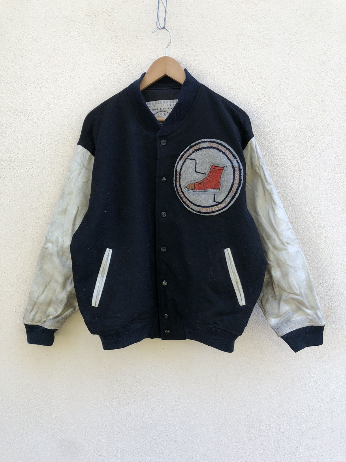 Varsity 🔥VINTAGE AZALEE EMBROIDERY VARSITY JACKET | Grailed