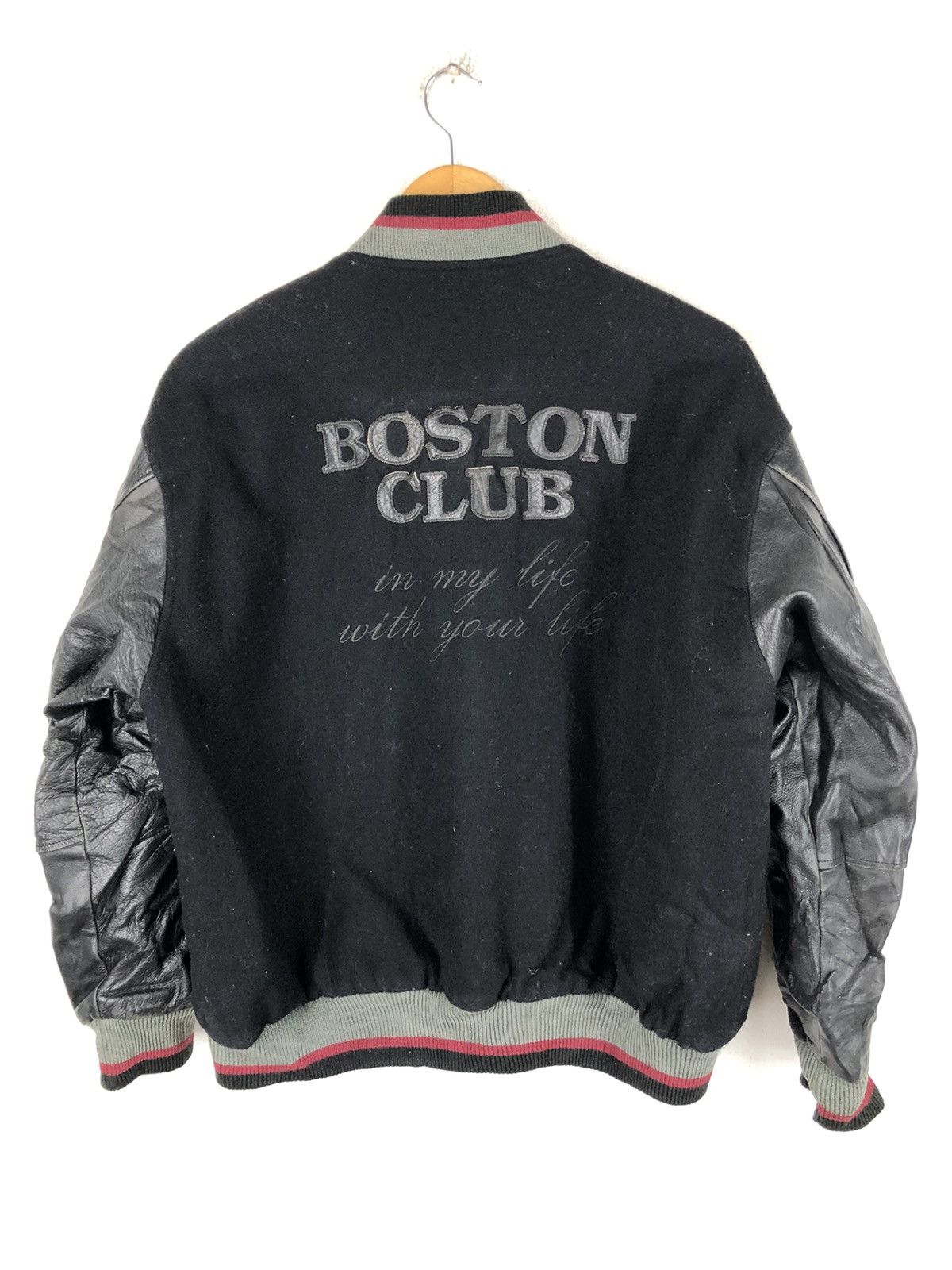 Varsity 🔥BOBSON CLUB MITSUMINE WOOL LEATHER SLEEVE VARSITY JACKET | Grailed