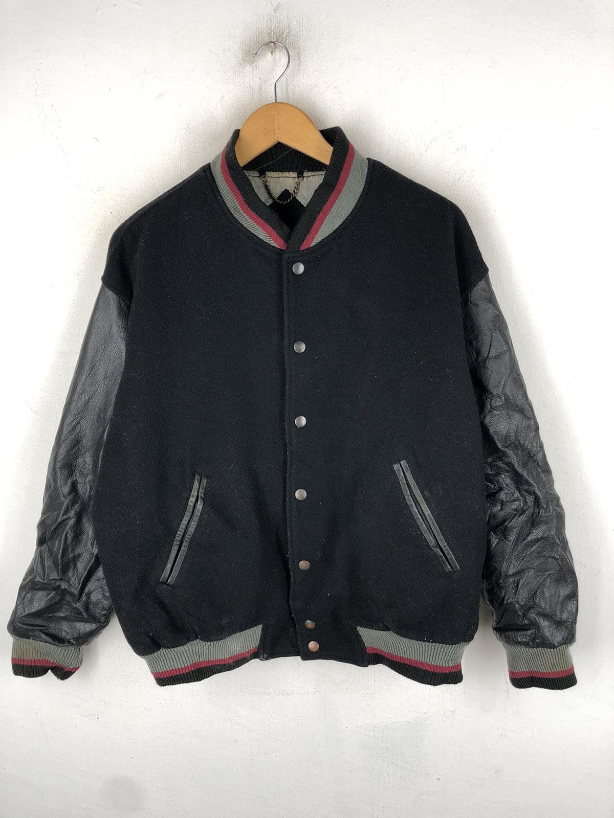 Varsity 🔥BOBSON CLUB MITSUMINE WOOL LEATHER SLEEVE VARSITY JACKET | Grailed