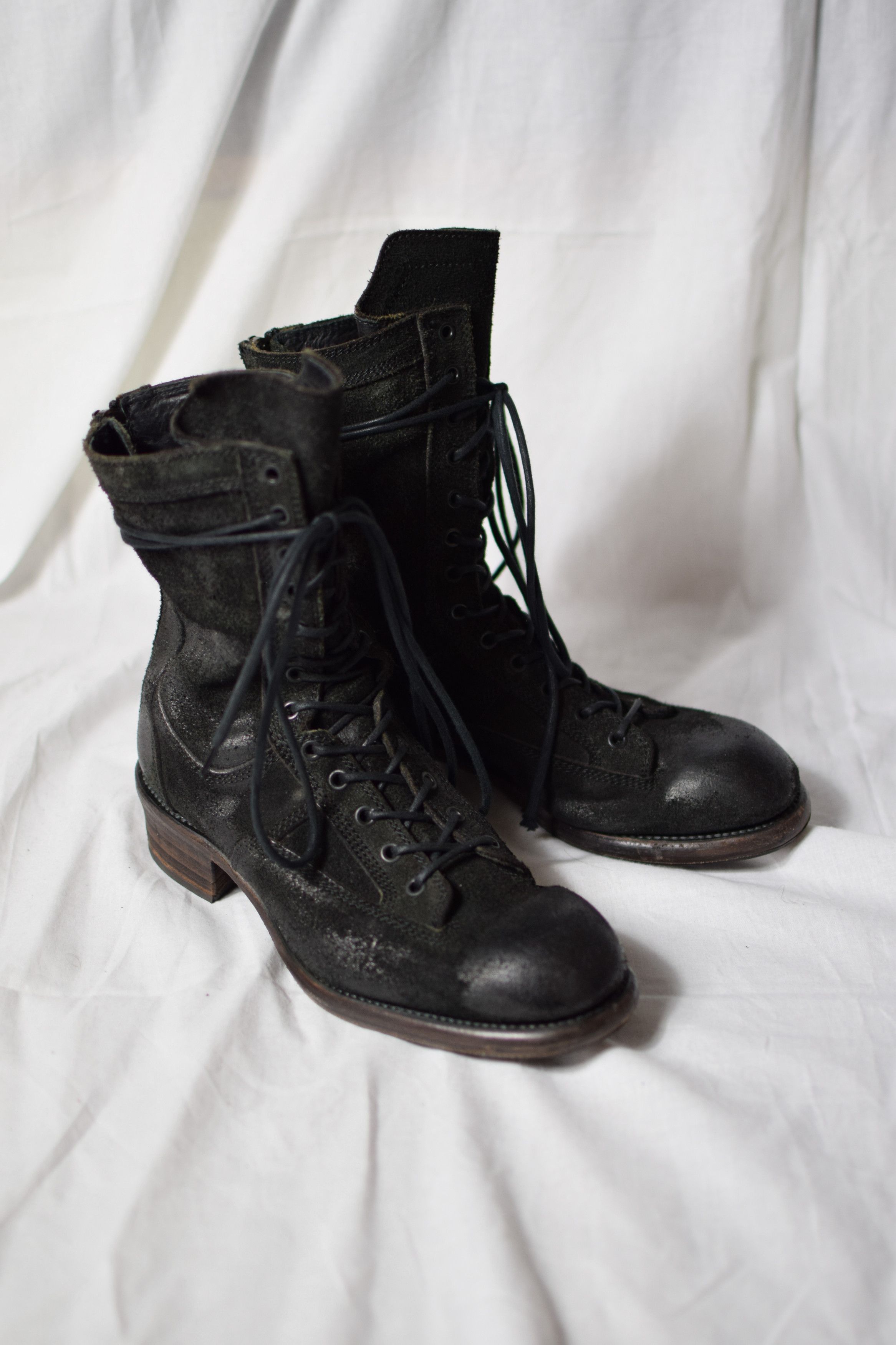 Julius Julius AW08 Suede Back-Zip Boots - 237FWM3 | Grailed