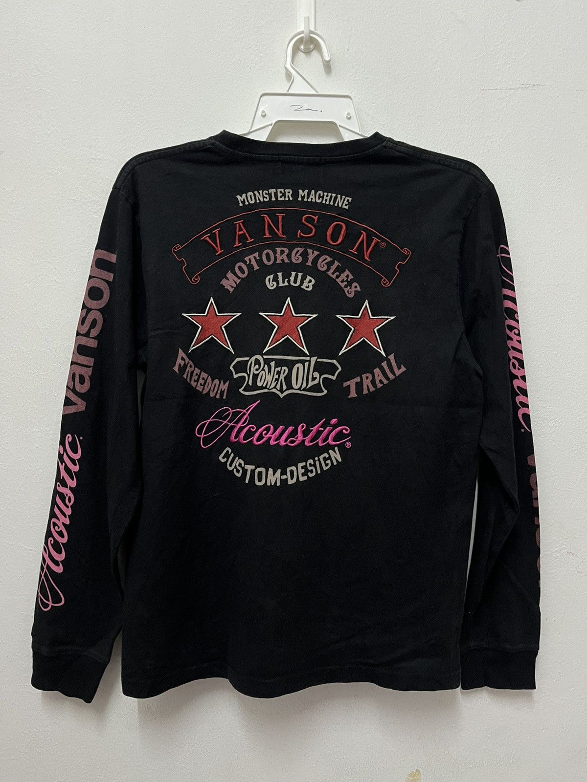 Japanese Brand × Vanson Leathers Acoustic X Vanson Leather Embroidered Spellout Logo | Grailed