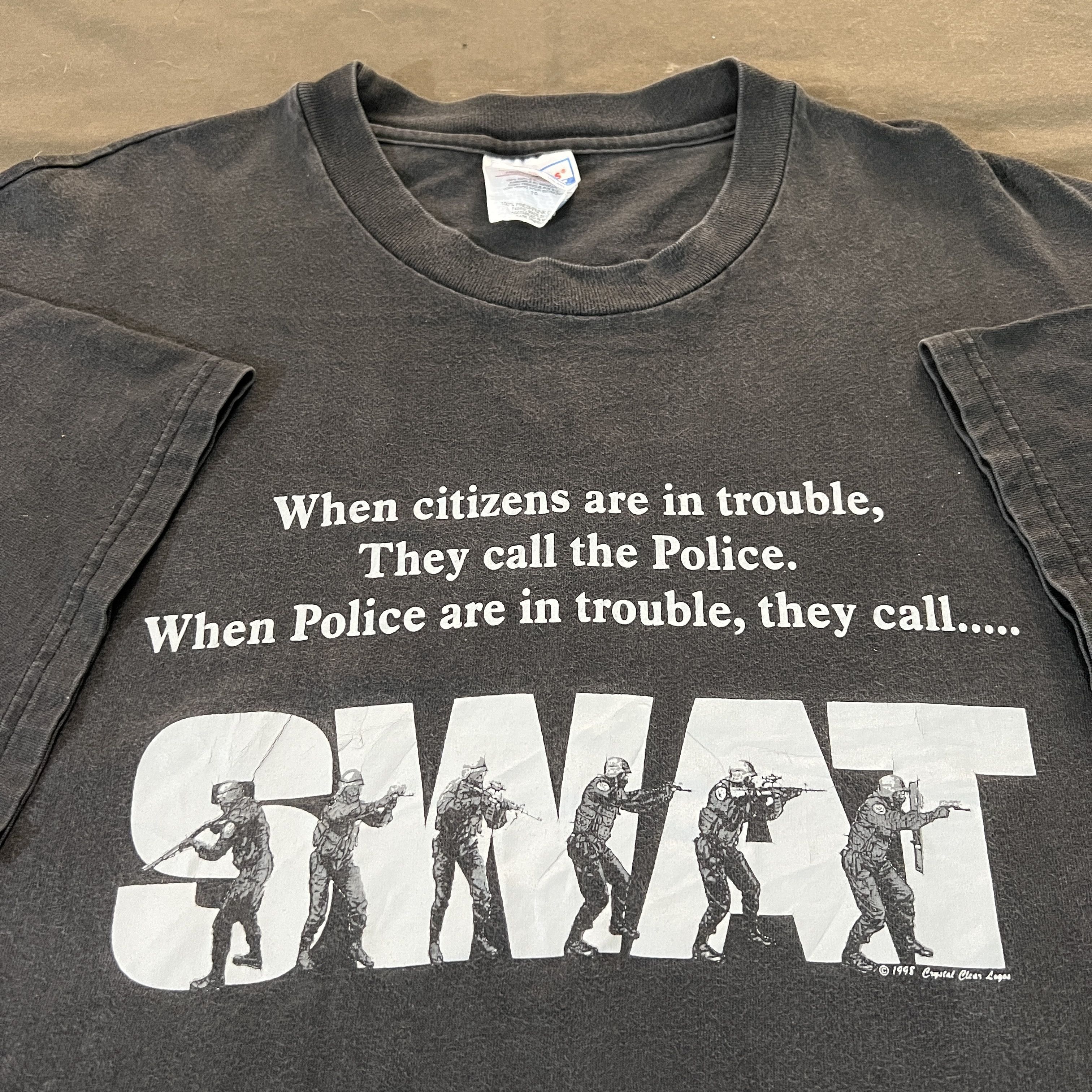 Vintage Vintage 90s 1998 Police SWAT Movie Promo Tee XL Faded | Grailed