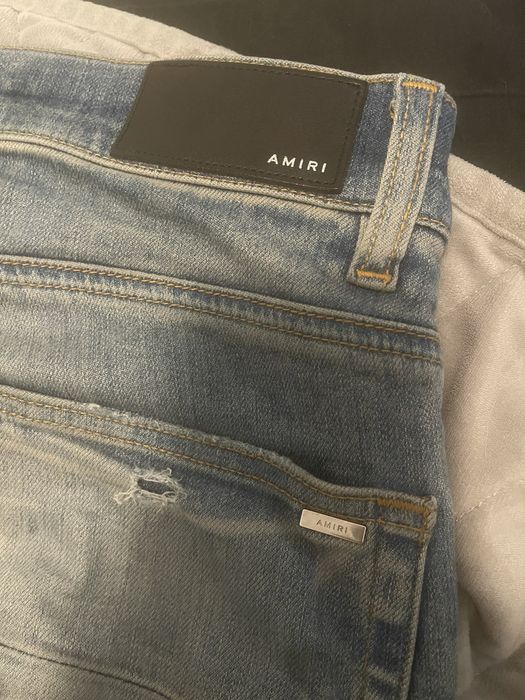 Amiri Amiri patch logo jeans | Grailed