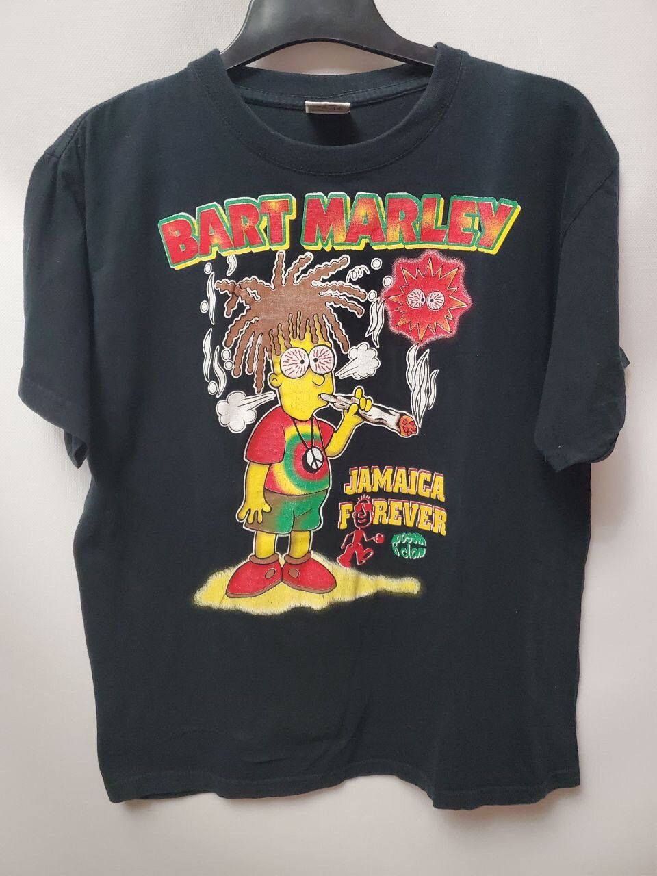 Rare × The Simpsons × Vintage Vintage Rare Bootleg Bart Marley Smoke ...