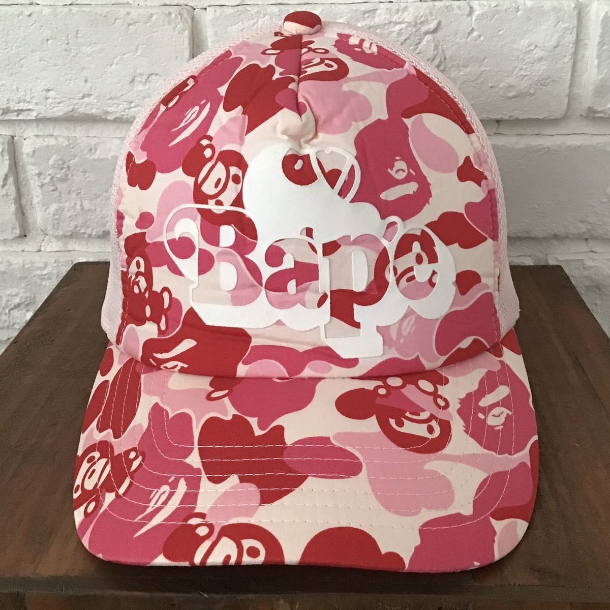 Bape BAPE Nap milo ABC camo pink trucker hat cap | Grailed