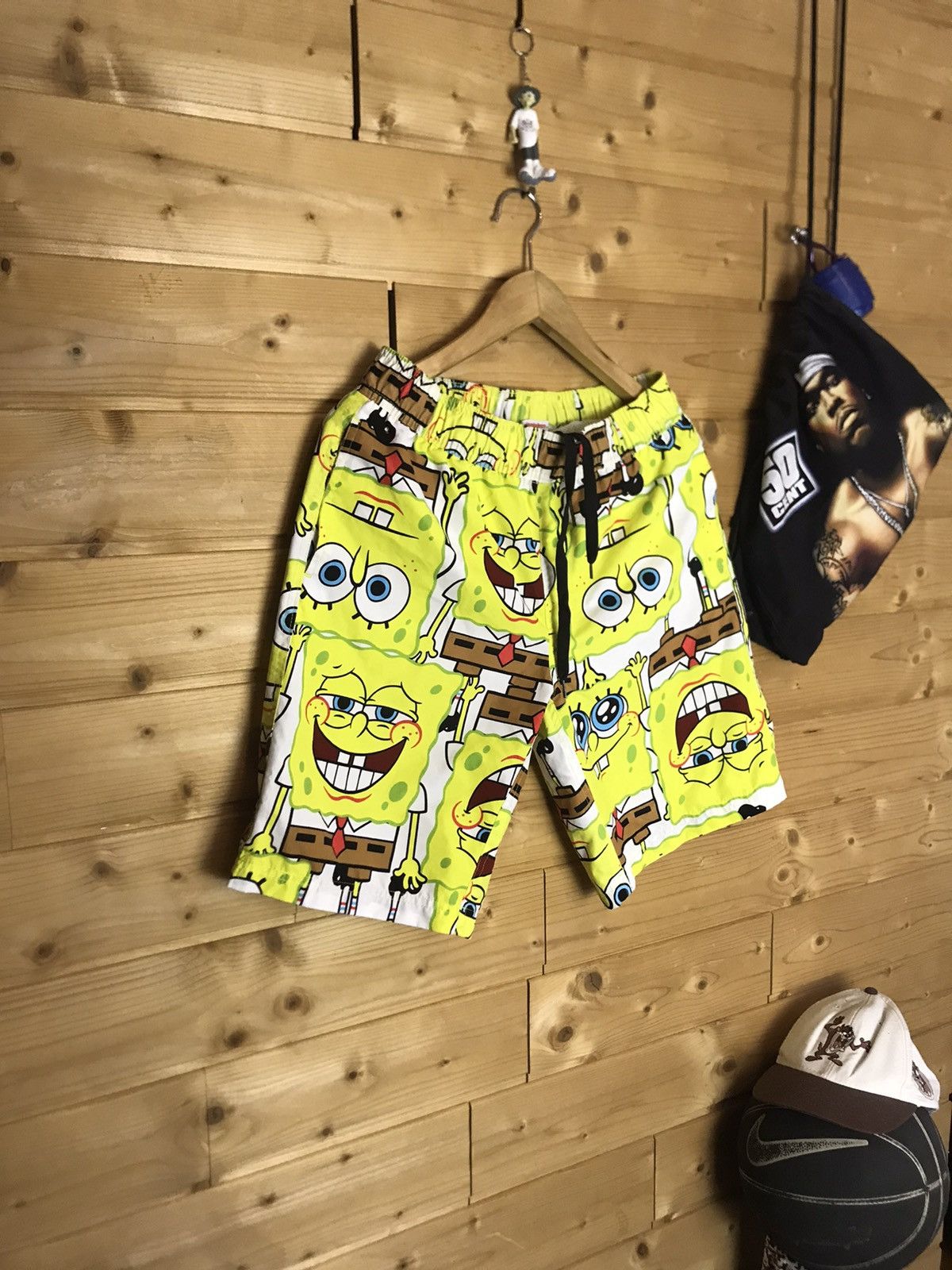 Vintage Nickelodeon SpongeBob over print shorts | Grailed