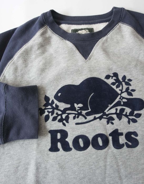 Roots Roots Canada Sweatshirt Gray / Blue Logo Size L | Grailed