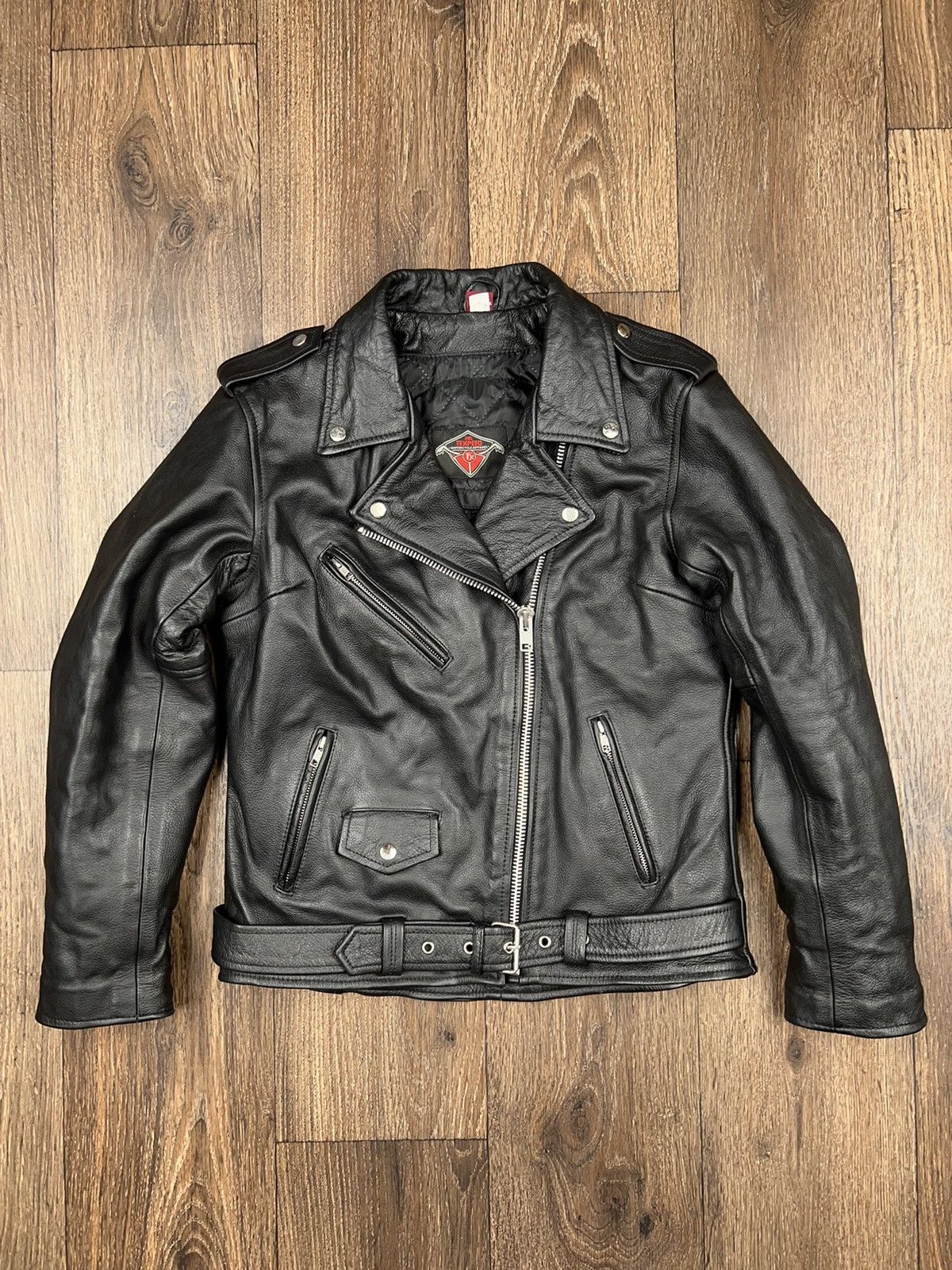 Vintage Leather Biker Jacket Vintage Texpeed YKK | Grailed