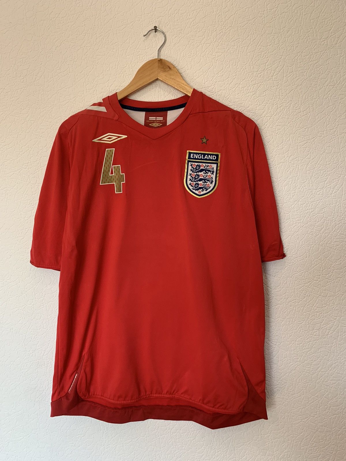Nike GERRARD Umbro England 2008 Away Kit Soccer Jersey Vintage | Grailed