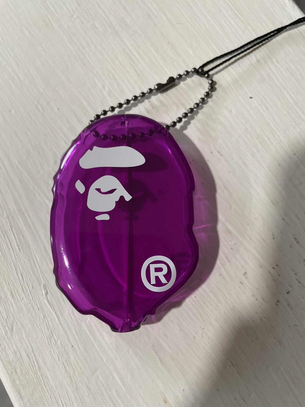 Bape Ape Head Logo Coin Pouch Keychain | Grailed