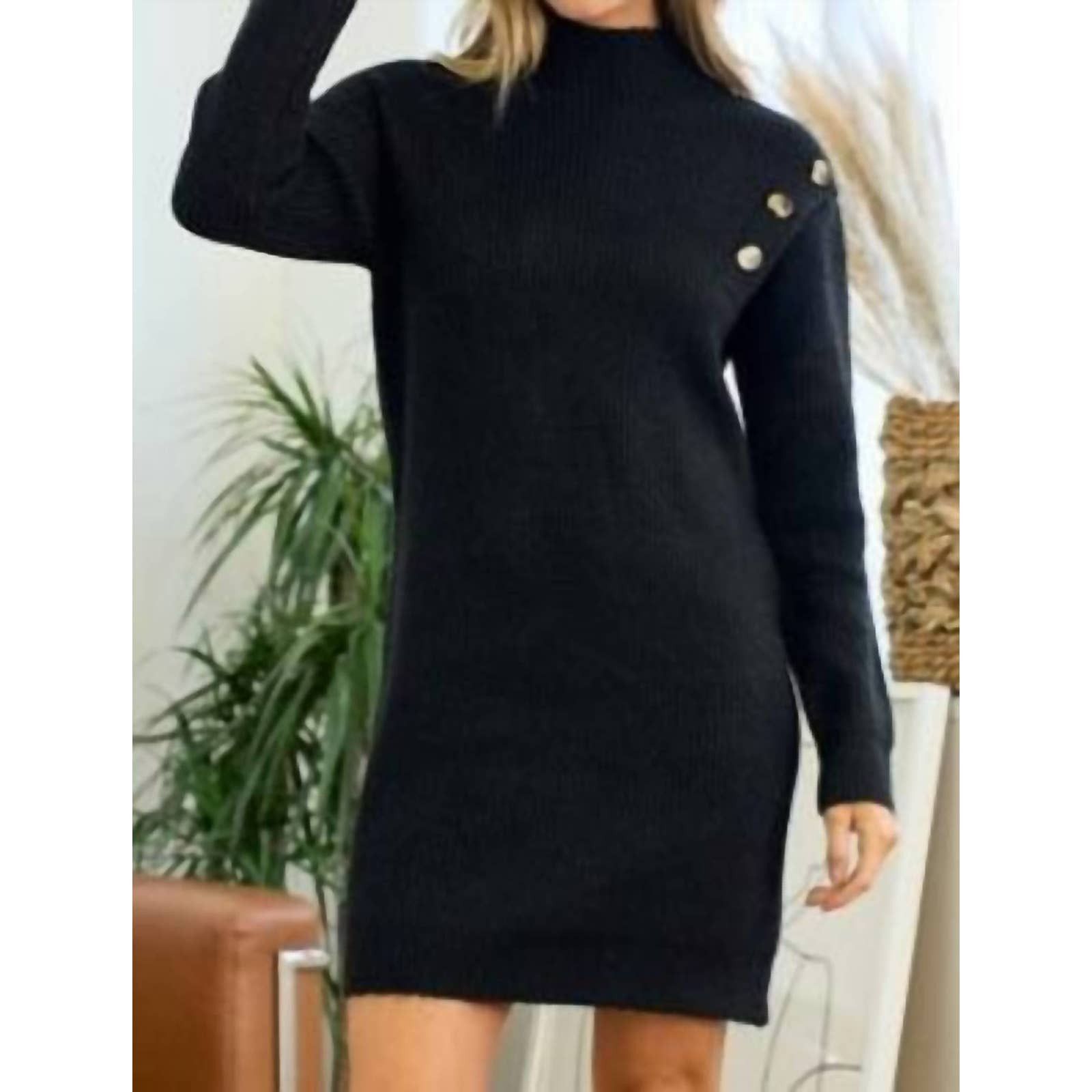 Designer DOE AND RAE Midnight Sweater Dress In Black | Grailed