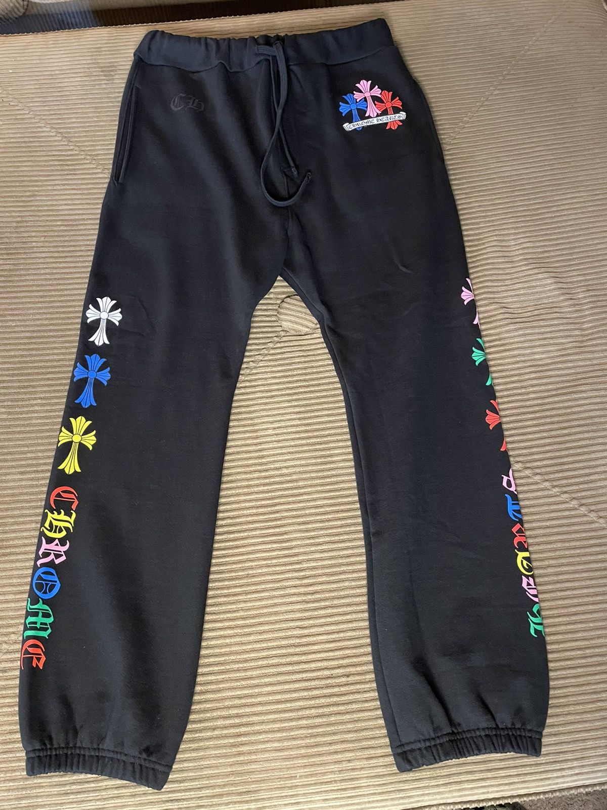 Chrome Hearts Chrome hearts multicolor cross cemetery sweats | Grailed