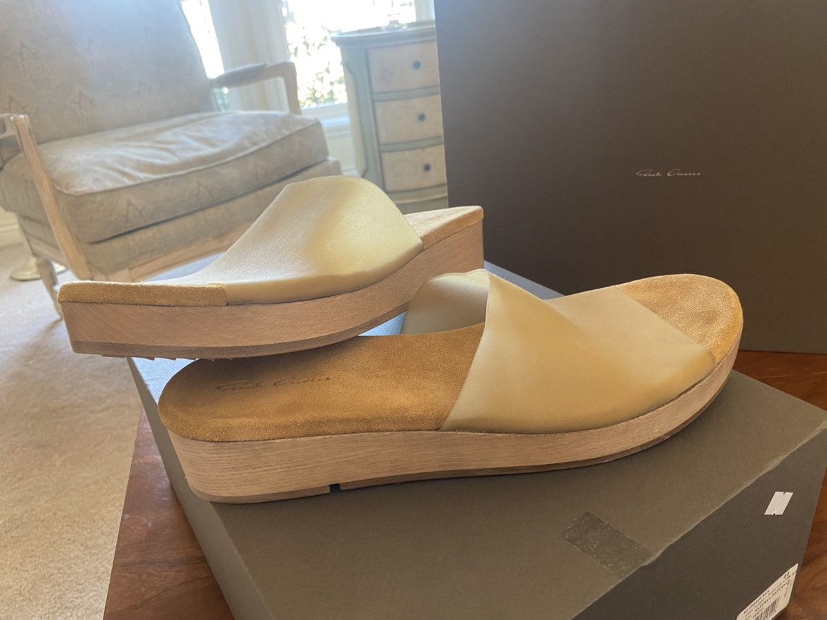 Rick Owens SS13 Wood Island Clog Rubber Strap Sandals Platform | Grailed