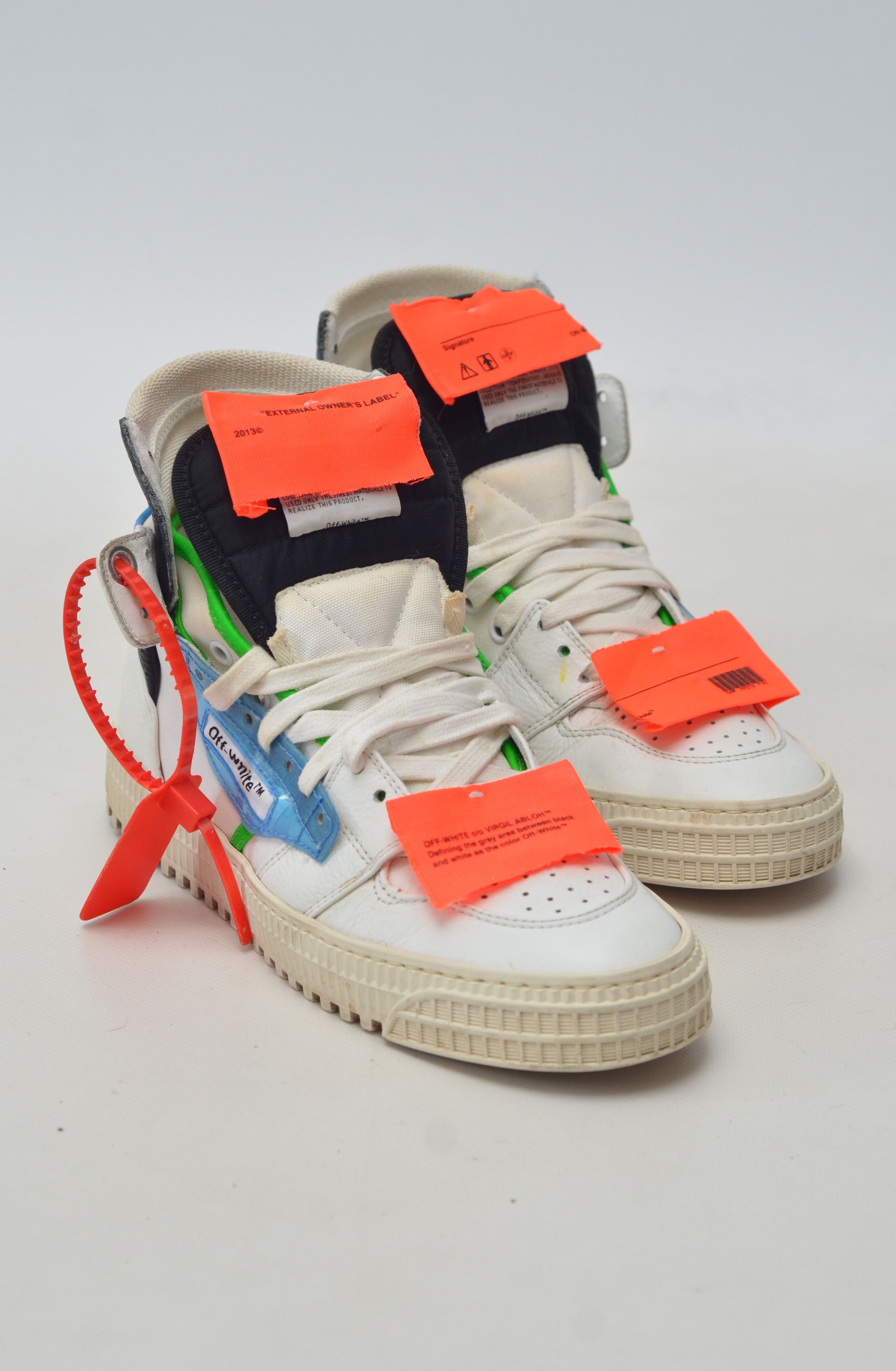 Off-White Off White Sample High Top Zip Tie Sneakers Made in Italy ...
