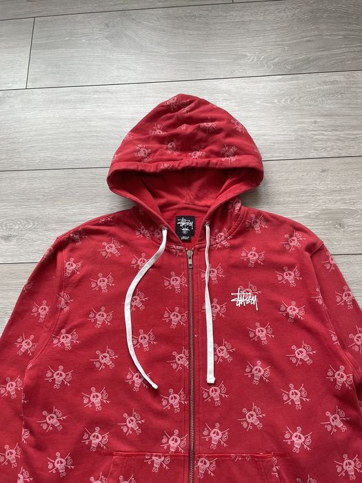 Stussy Red Stussy Full Zip Hoodie | Grailed