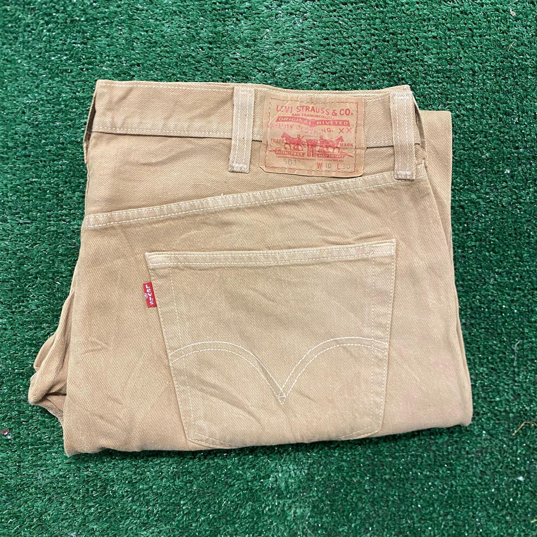 Levi's Levi's 501 Straight Fit Vintage Tan Denim Jeans Work Pants | Grailed