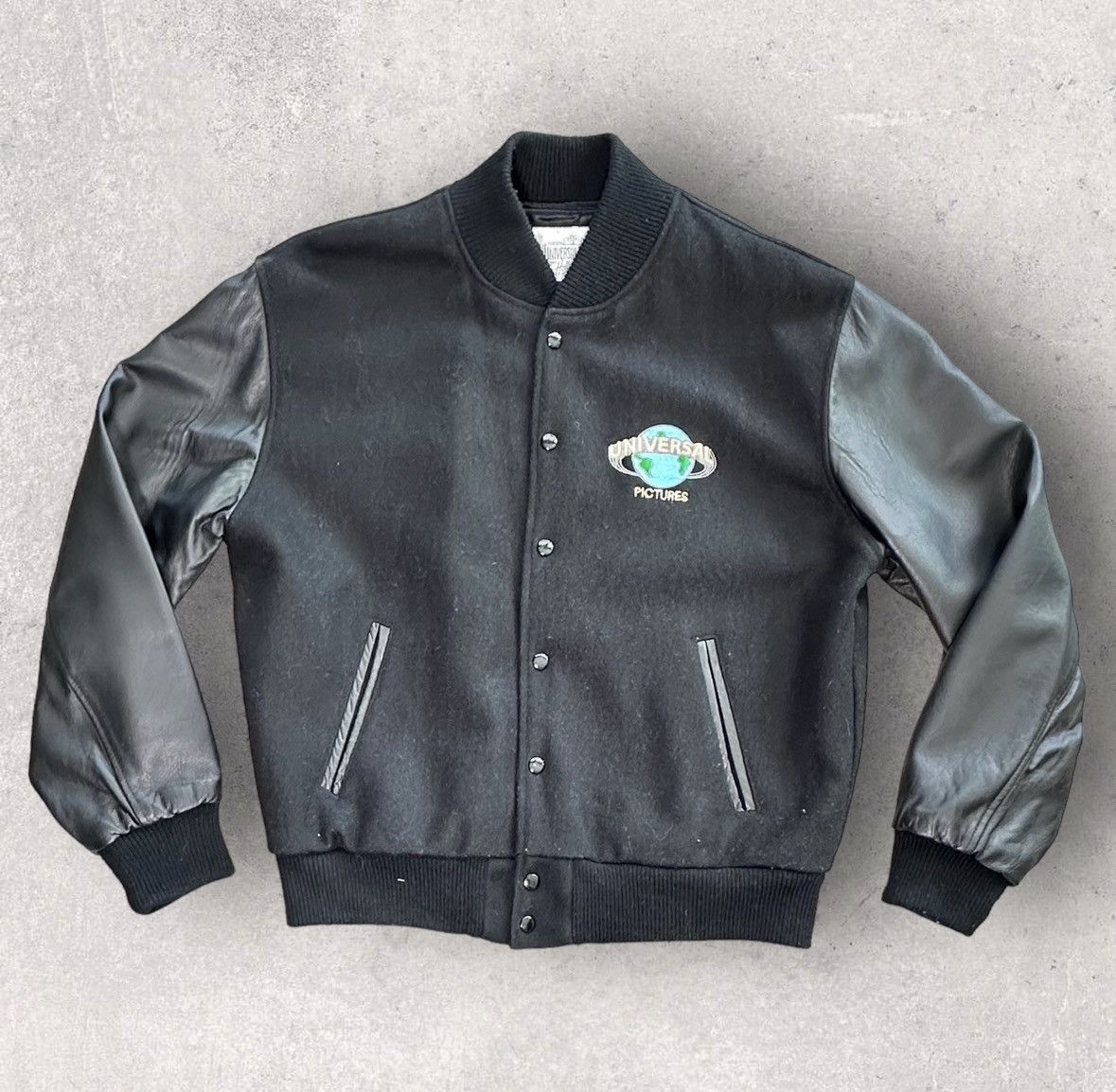 Universal Studios Vintage 90’s Universal Pictures Leather Wool Varsity ...
