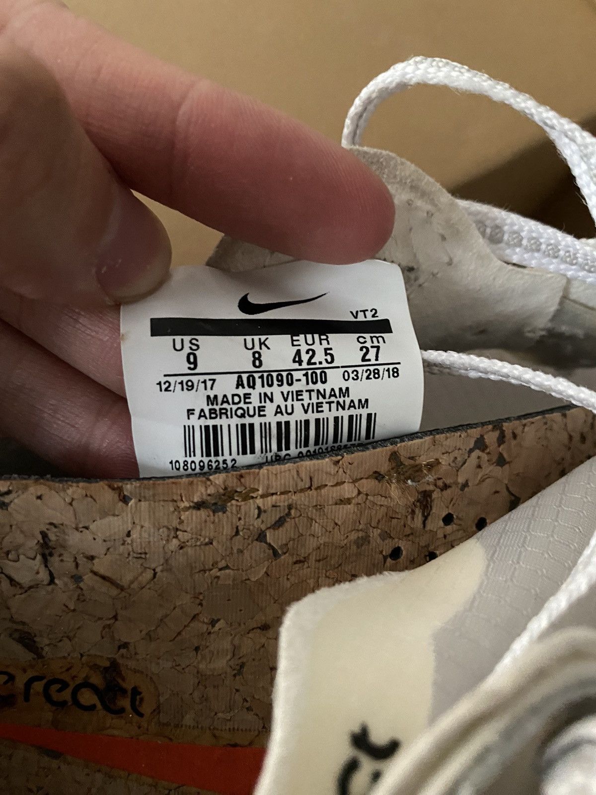 Nike Nike React Element 87 Sail Light Bone | Grailed
