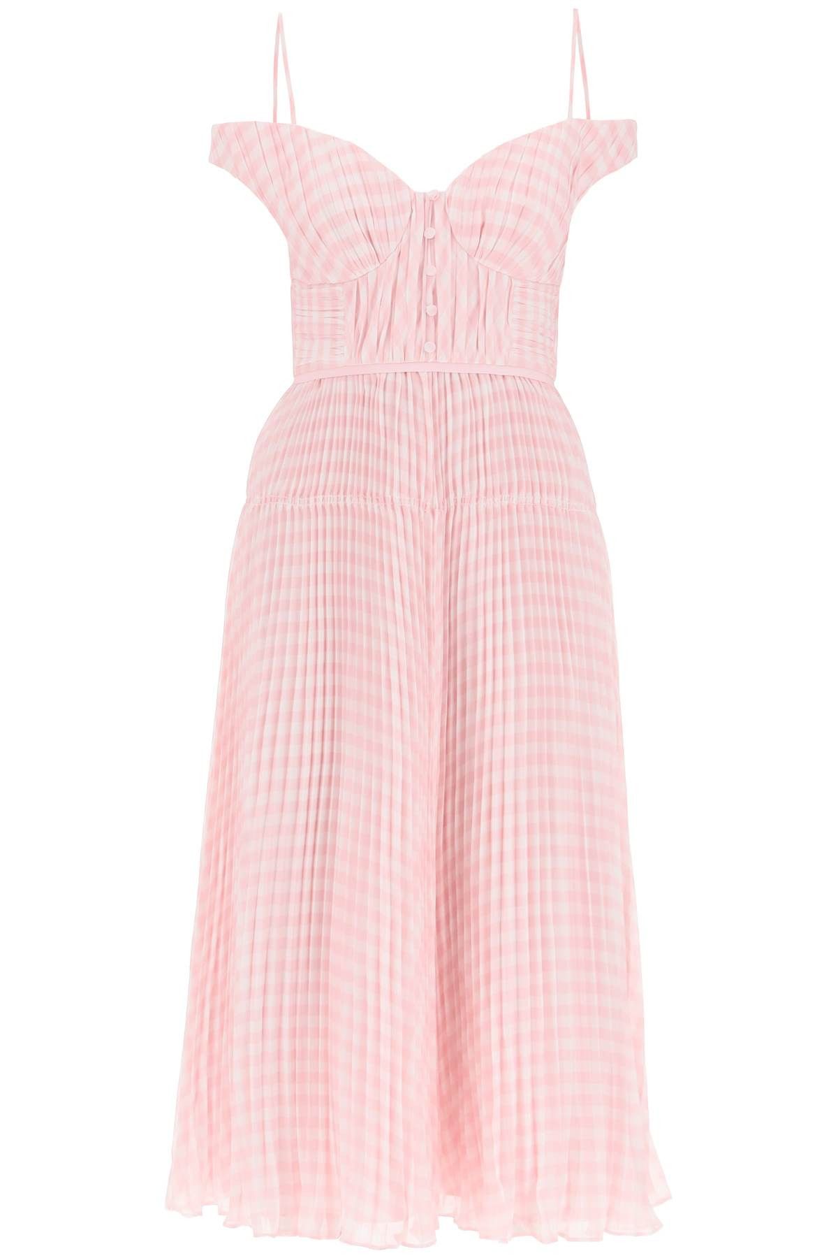 Self-Portrait Self Portrait Gingham Chiffon Mini Dress | Grailed