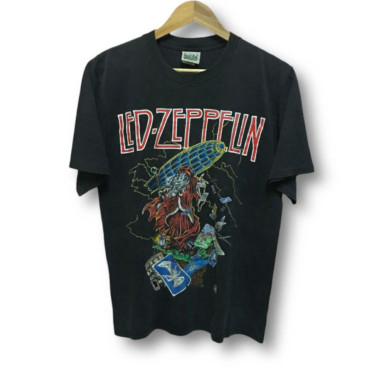Band Tees × Led Zeppelin × Vintage Vintage Led Zeppelin Zoso Wizard ...