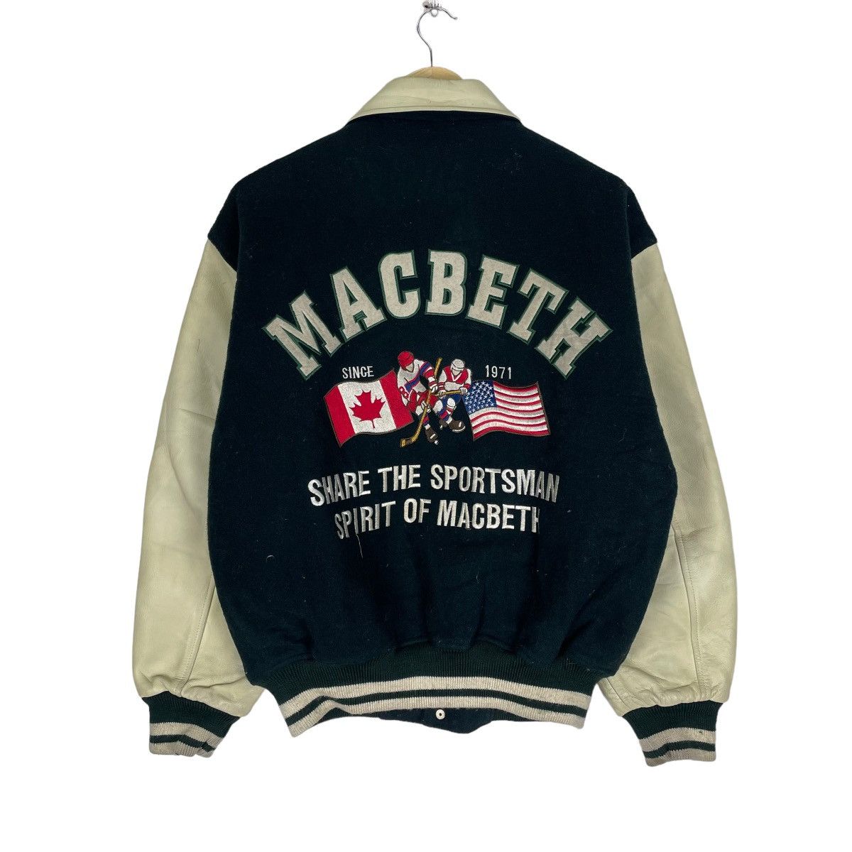 Macbeth × NHL × Varsity Jacket 🔥MACBETH HOCKEY SPORTSMAN VARSITY ...