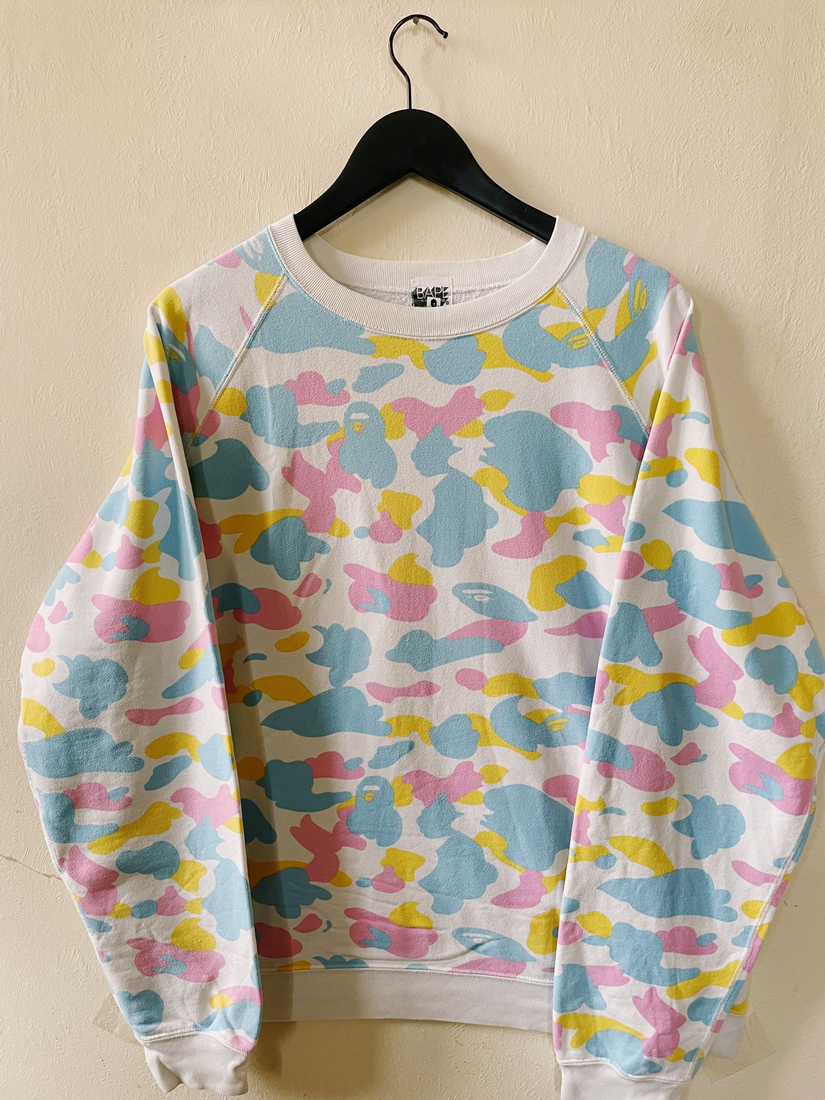 Bape Vintage Y2K Bape A Bathing Ape Candy Cotton Camo Crewneck | Grailed