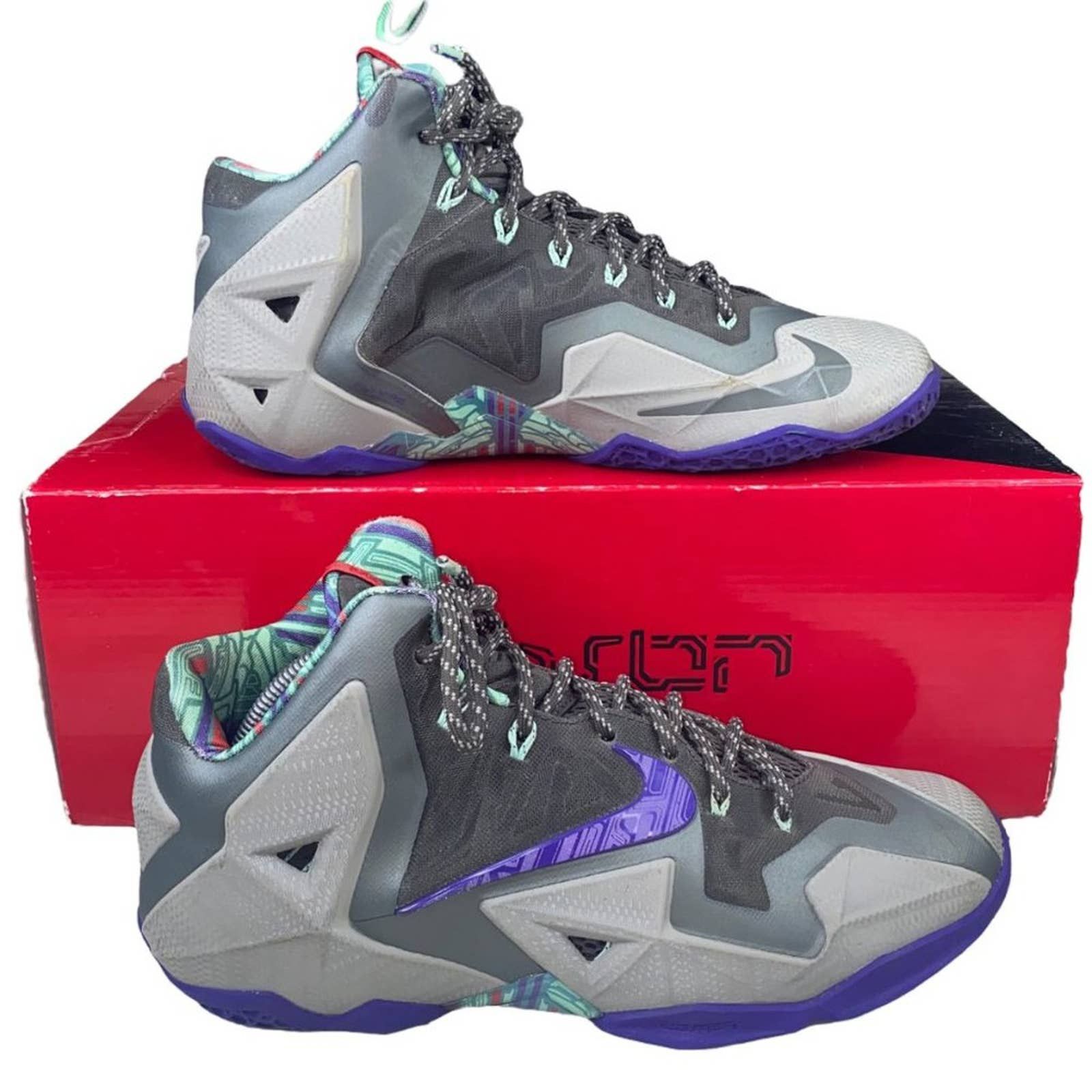 Nike Nike Mens Gray Lebron XI Lace Up Athletic Basketball US 10 | Grailed