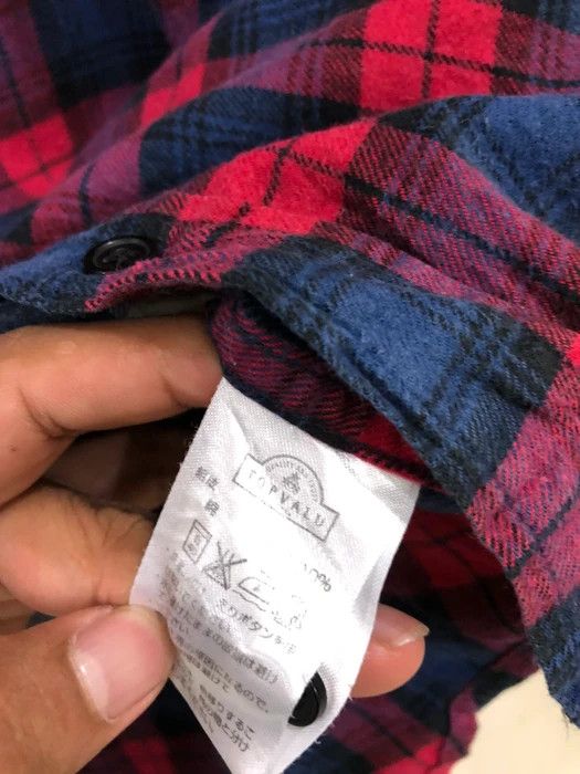 Flannel × Japanese Brand × Streetwear Japanese Brand Top Valu Plaid ...