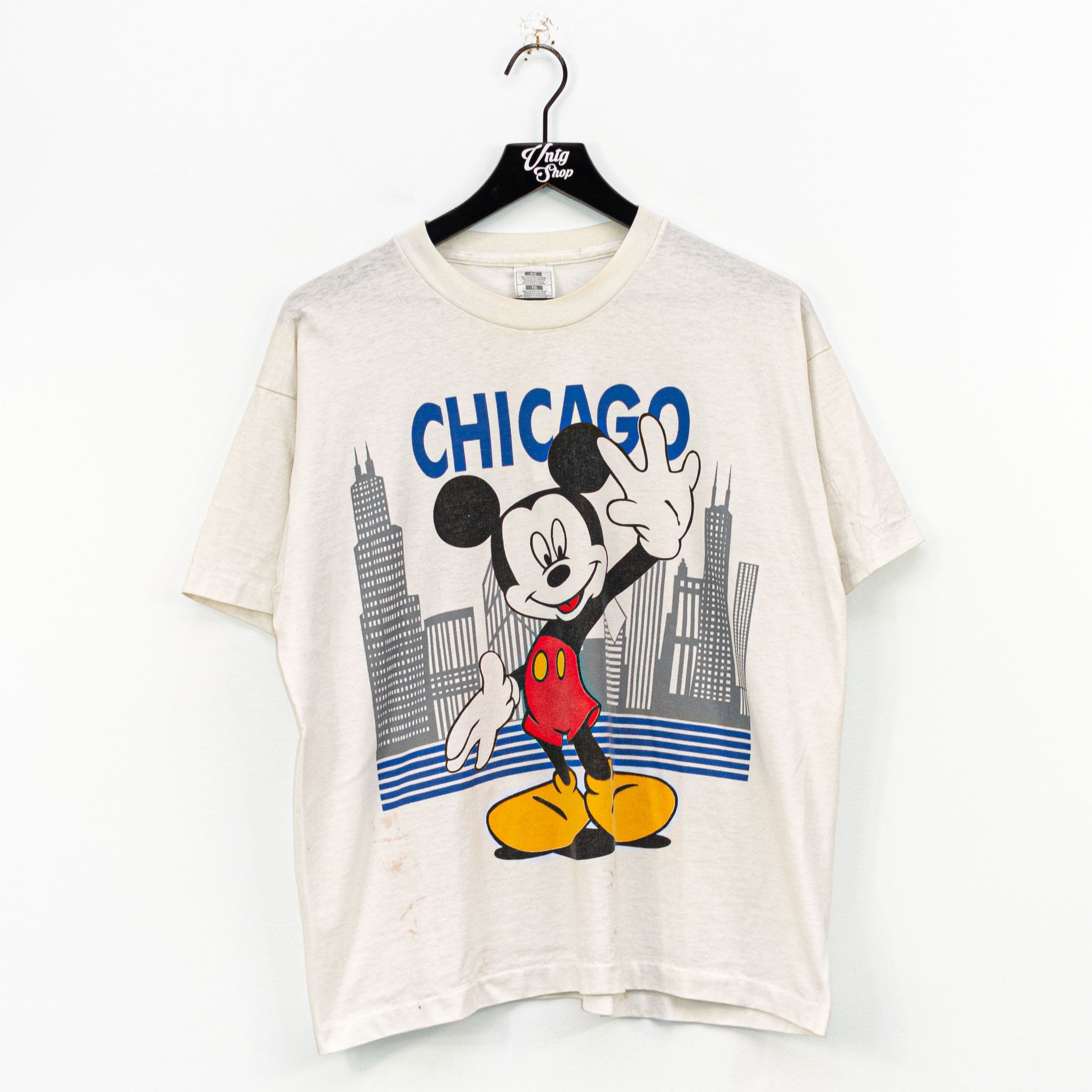 Disney × Mickey Mouse × Vintage VTG Disney Mickey Mouse Chicago Skyline ...