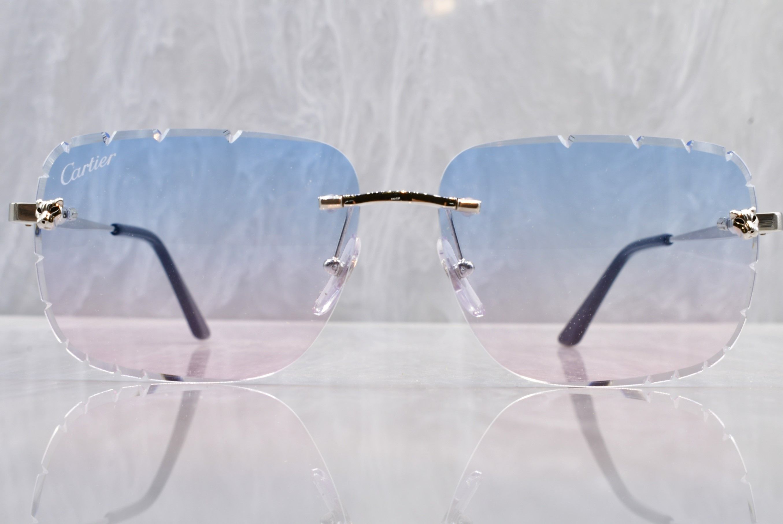 Cartier Cartier Panther Diamond cut gradient big c decor glasses | Grailed