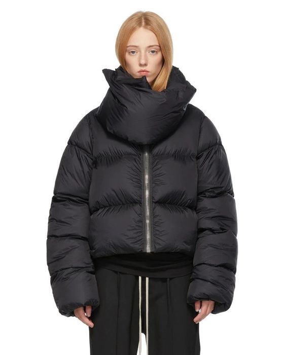 Rick Owens Rick Owens funnel neck cropped puffer | Grailed