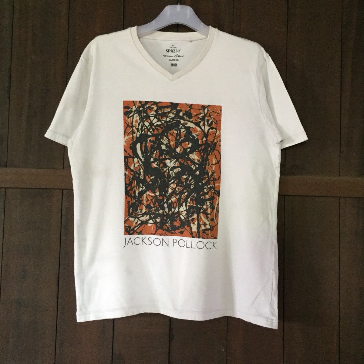 Designer × Uniqlo UNIQLO X JACKSON POLLOCK t shirt spell out big design ...