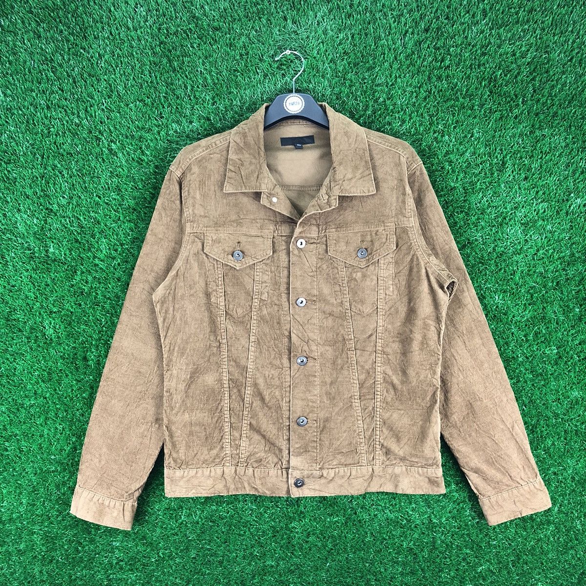 Vintage Uniqlo Corduroy Trucker Jacket Donut Button Hype Color | Grailed