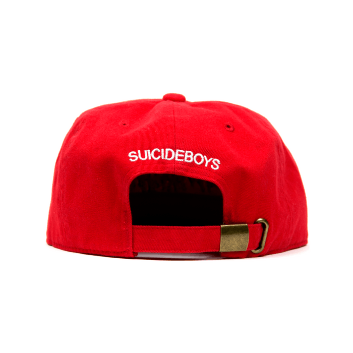 Fuck The Population G59 Suicideboys $B Logo Red Strapback Hat | Grailed