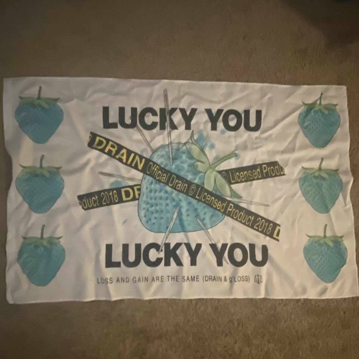 Drain Gang × Sad Boys Drain Gang Lucky You Flag | Grailed