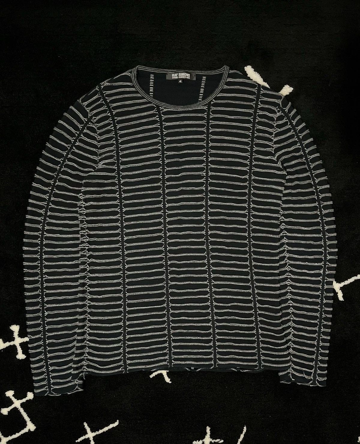 Raf Simons SS06 ICARUS SURGUIT EXOSKELETON LASER CUT SWEATER | Grailed