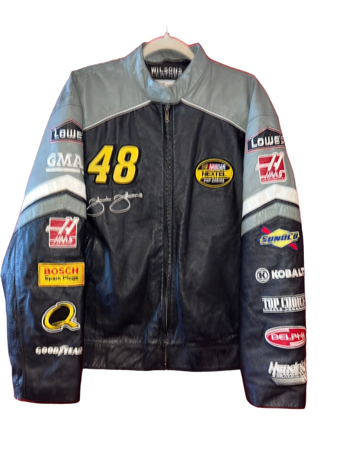 Chase Authentics Black Vintage nascar jacket rare Lowe’s Earnhardt ...