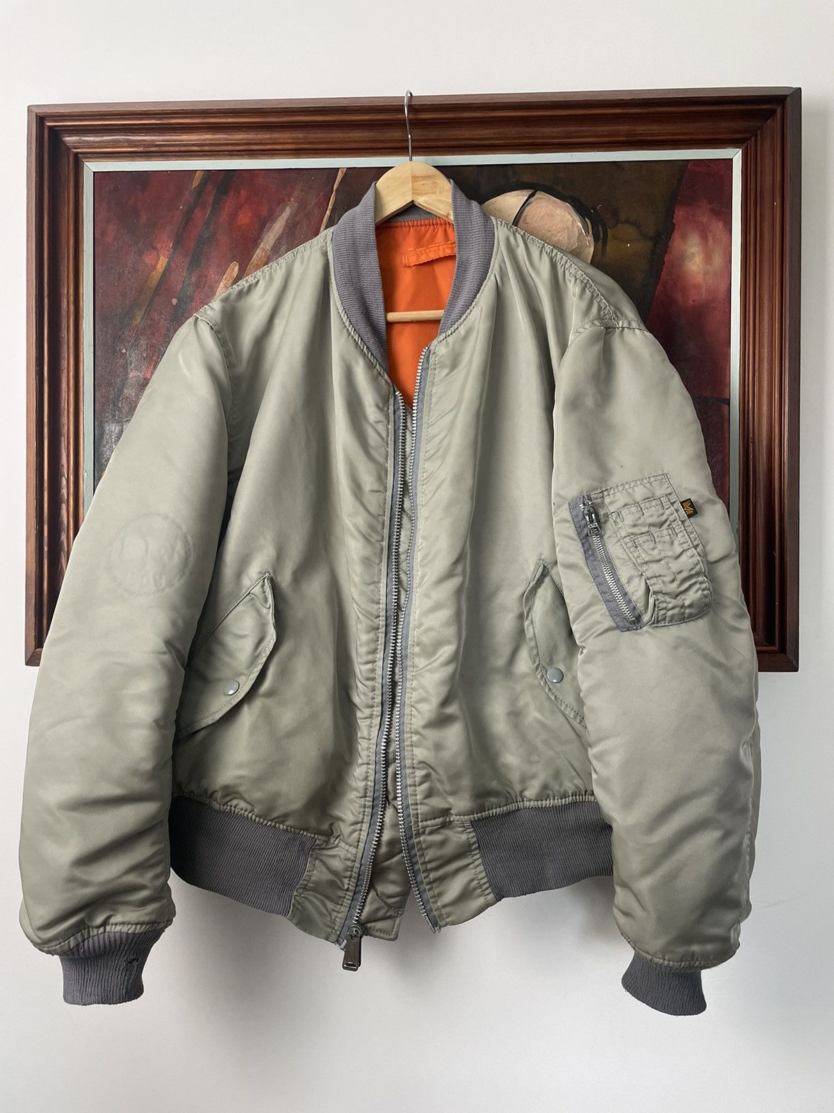 Vintage Alpha Industries Ma1 Flyer Washed Vintage Bomber Jacket USA | Grailed