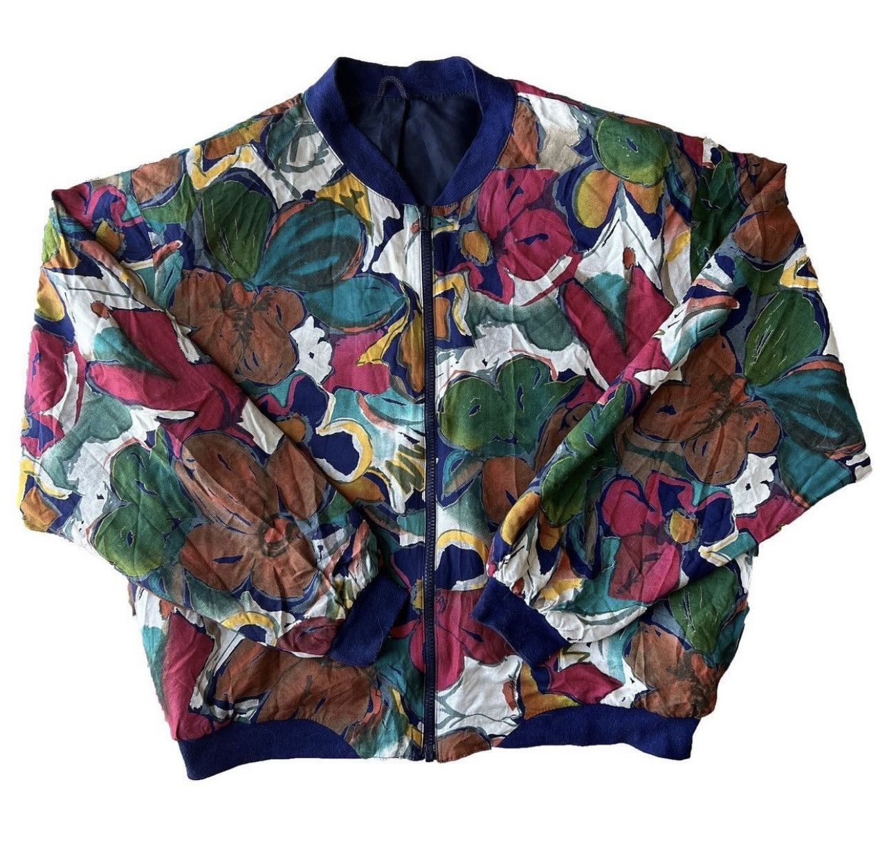 Vintage Vintage Bomber Jacket y2k Picasso Style Versace 90s Print | Grailed