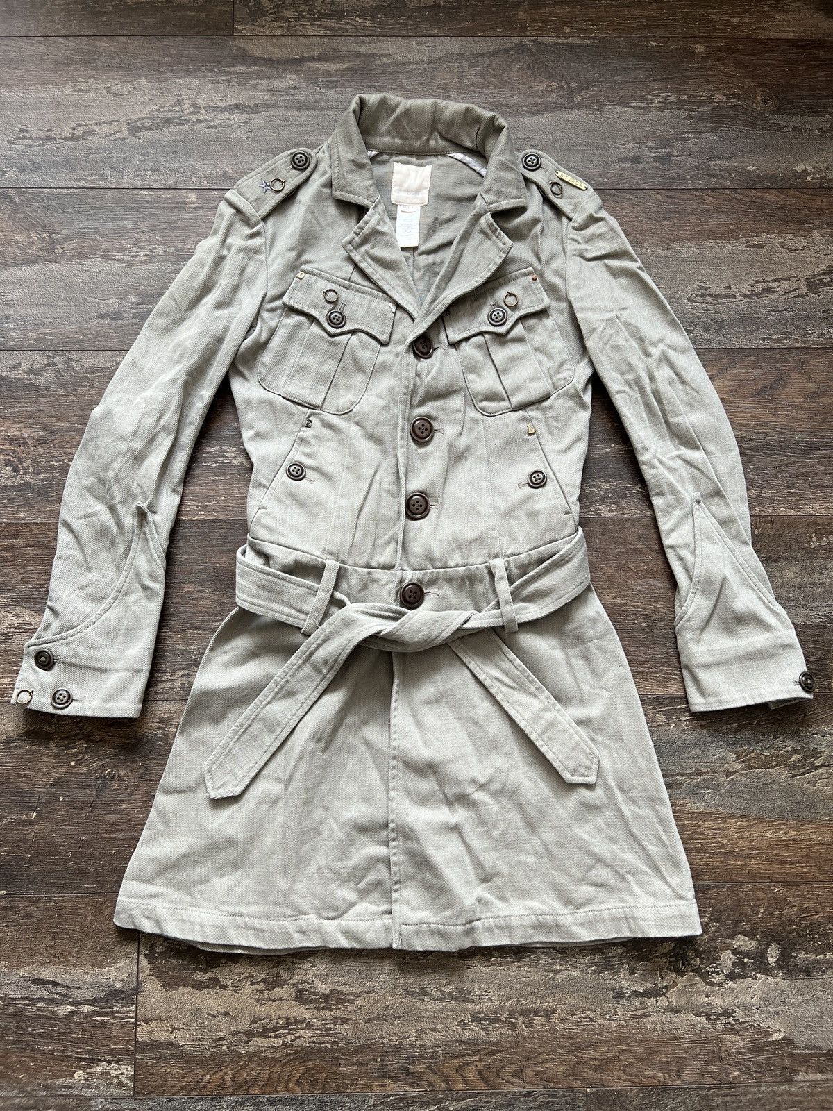 Diesel Diesel Military Trench Coat Jacket Denim y2k cargo army 00s ...