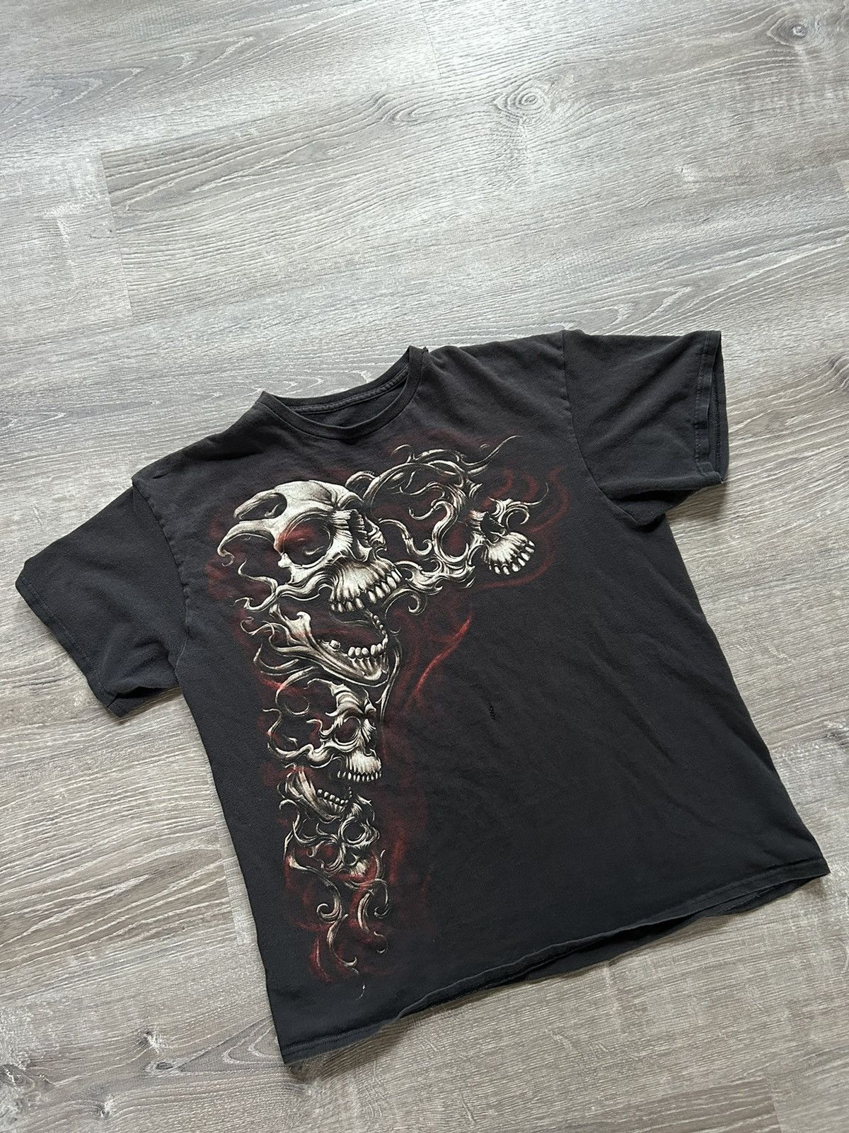 Playboi Carti Skeleton Graphic Big Print Tee Shirt (worn by RWANG ...