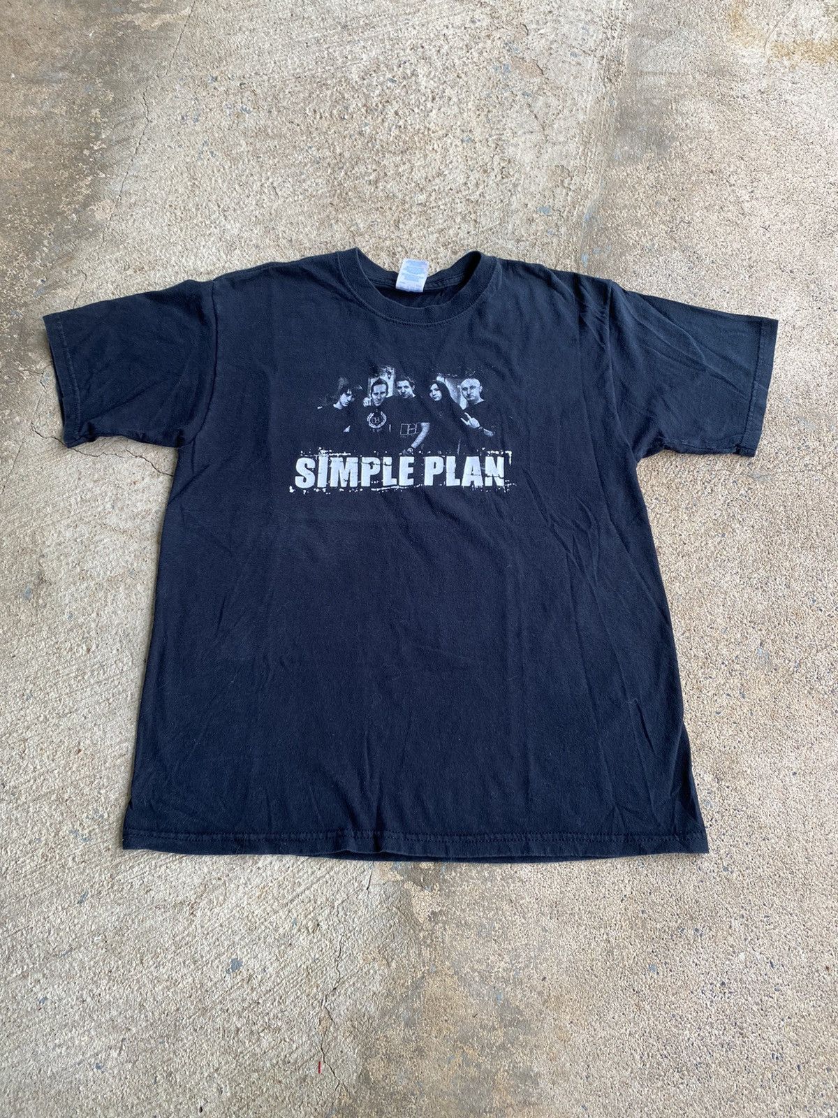 Band Tees × Vintage Vintage Y2K Simple Plan Faded Band Tee Shirt | Grailed