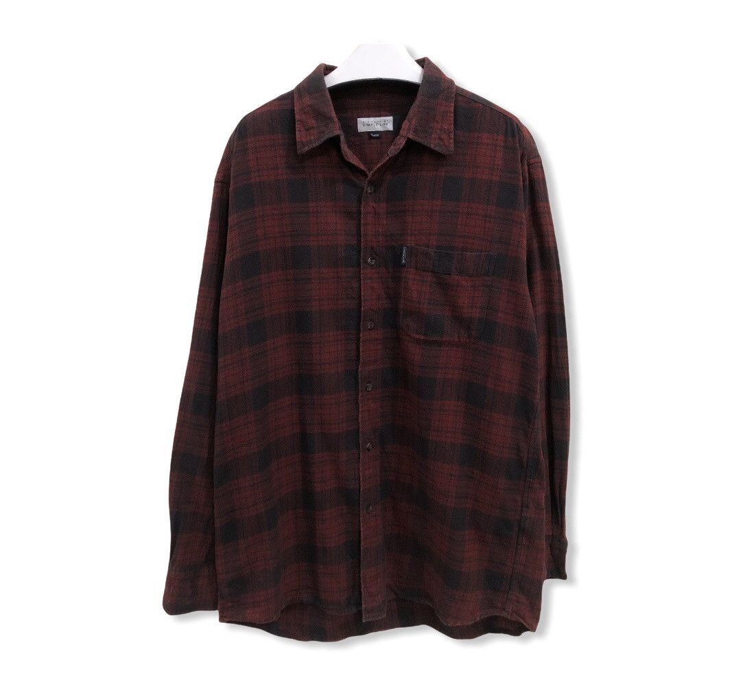 Flannel × Japanese Brand × Streetwear Japanese Brand Simple Life Plaid ...