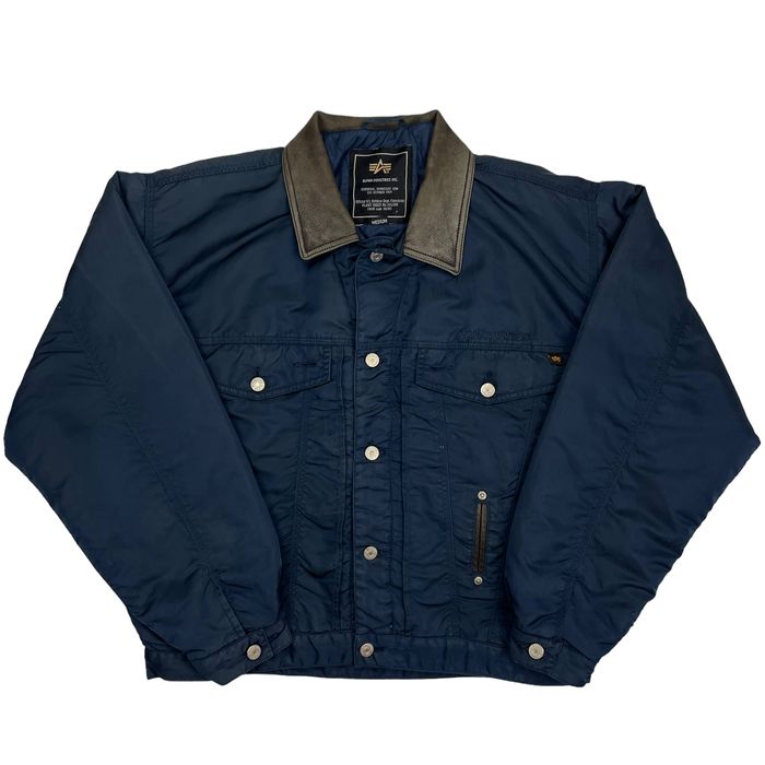 Alpha Industries Alpha Industries Button Up Bomber Jacket 026200 Medium ...
