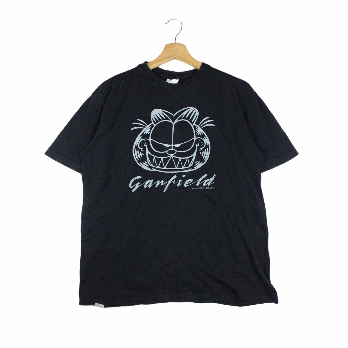 Movie × Vintage Vtg GARFIELD THE CAT Angry Face Comic Strip Cartoon Tee ...