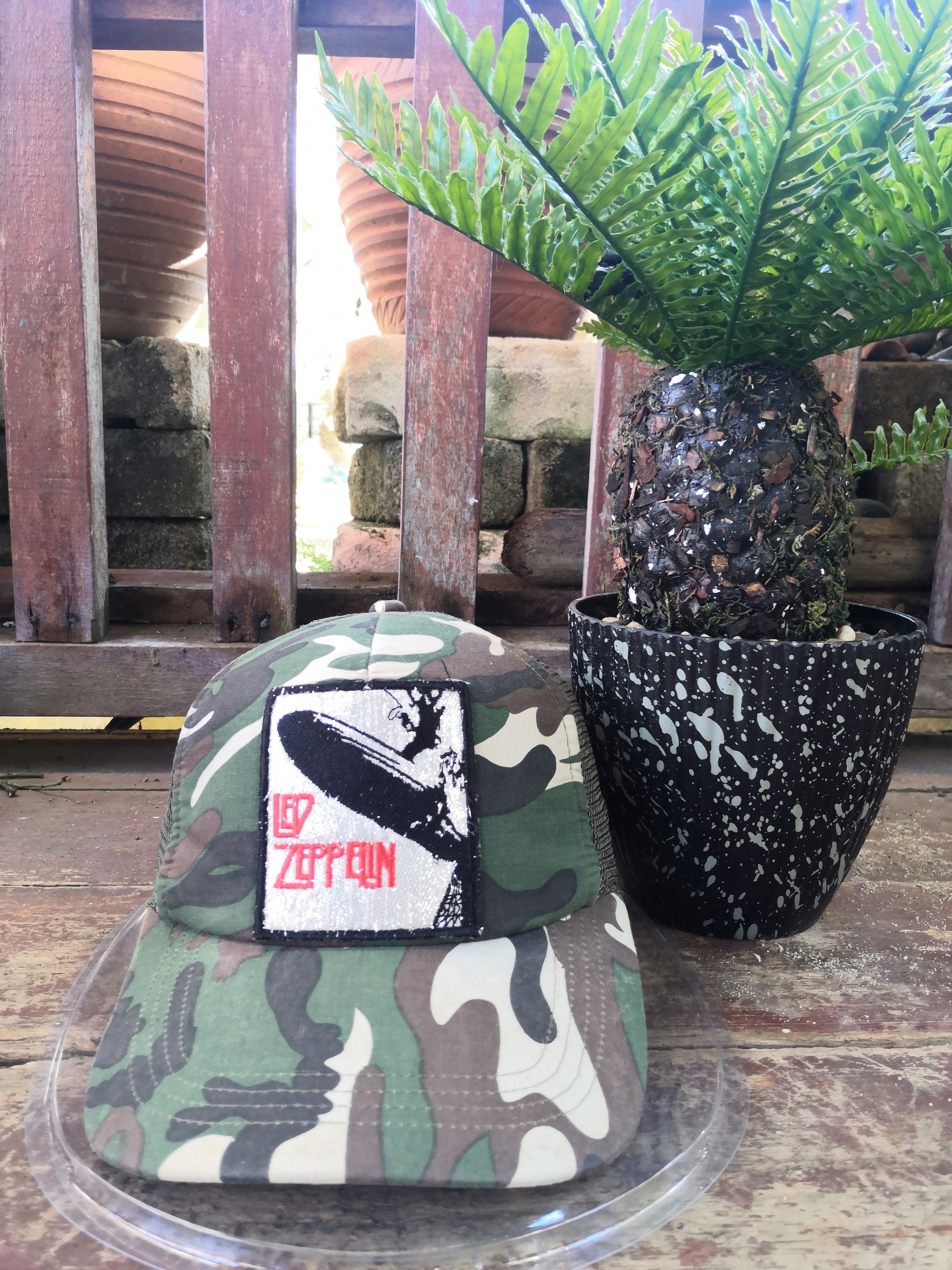 Hats × Led Zeppelin × Streetwear Led Zeppelin Army Trucker Hat | Grailed